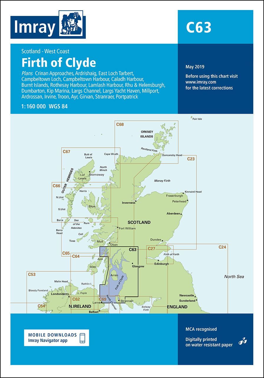 Stanfords Chart Firth Of Clyde C63